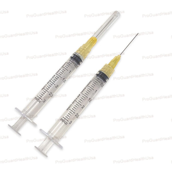 3cc Syringe – 25 Gauge Irrigation Syringe Plus Tips – Pro Guard Healtht USA